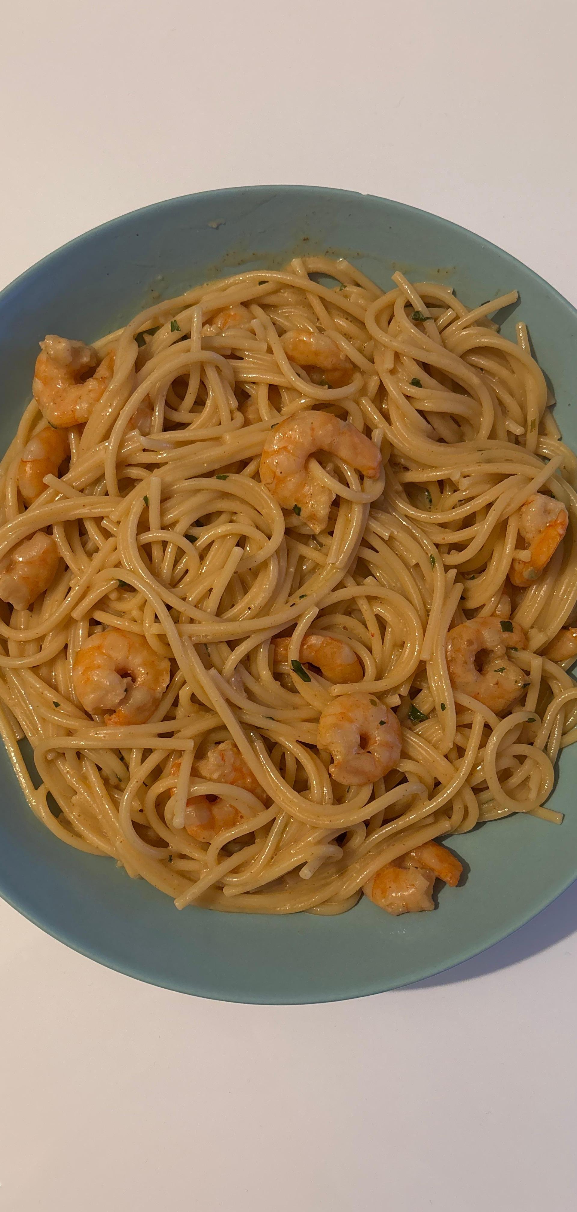Spaghetti de courgettes aux crevettes à ma façon - Recette Cookeo ...