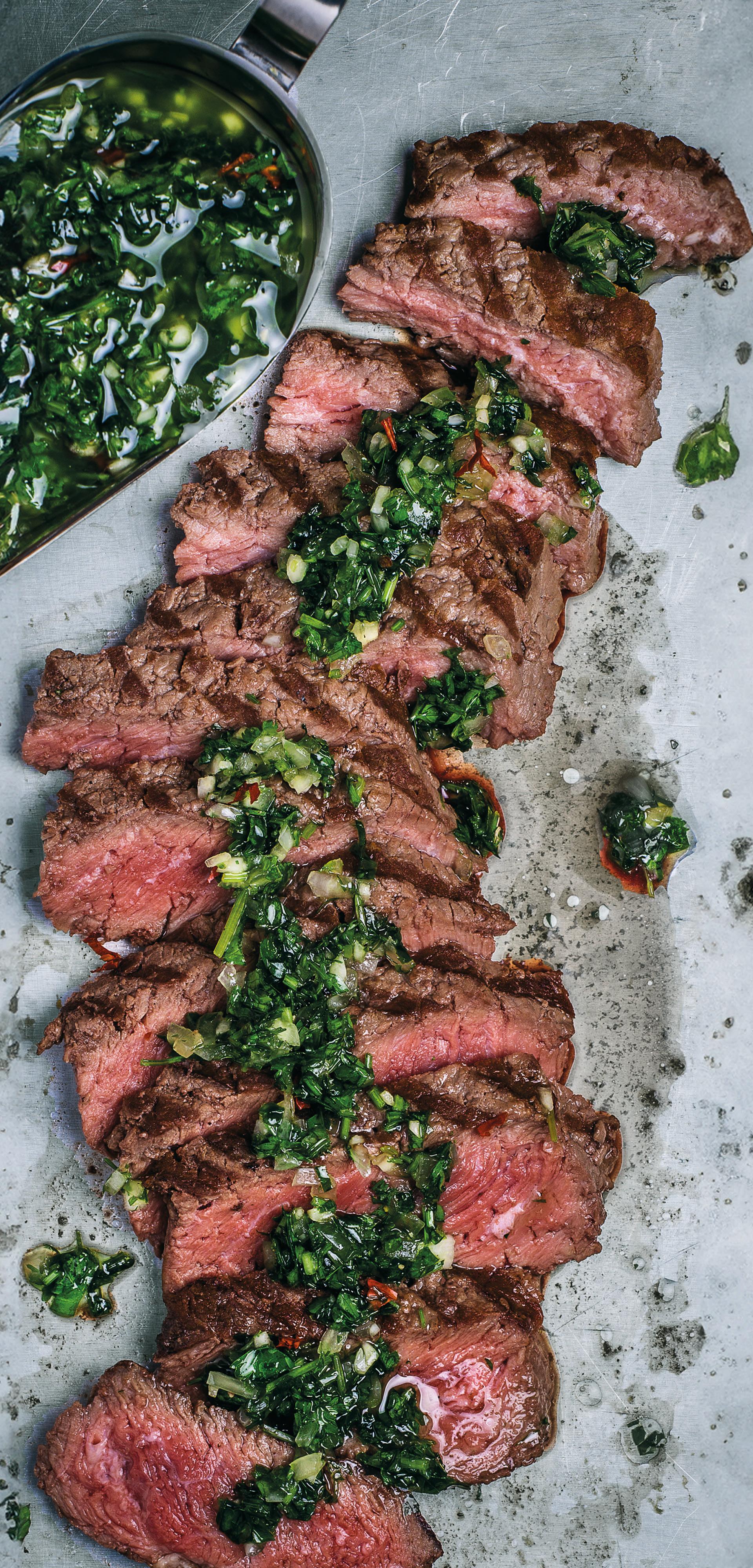 *Grilled Rib Eye Steaks with Chimichurri Sauce - Receita OptiGrill ...