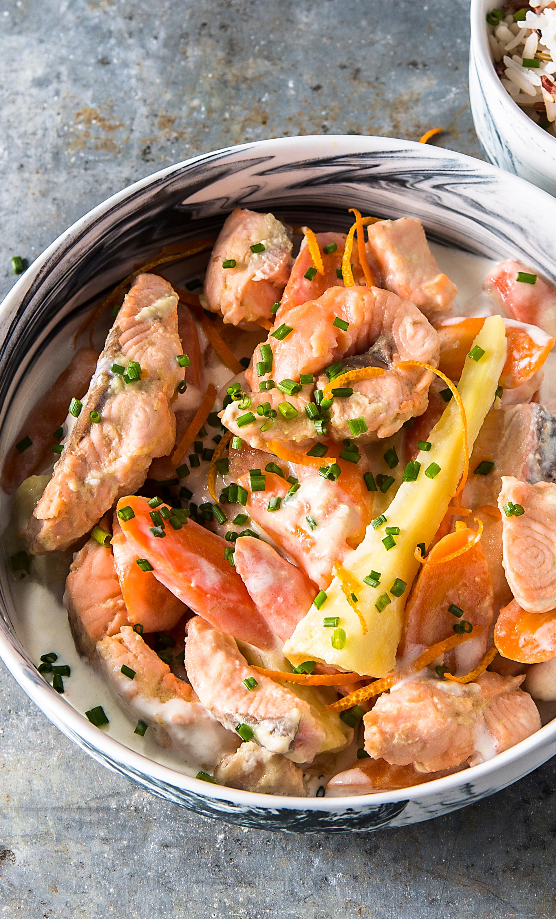 Ananas en nage de lait de coco, zeste d'orange confit - Tour de France ...