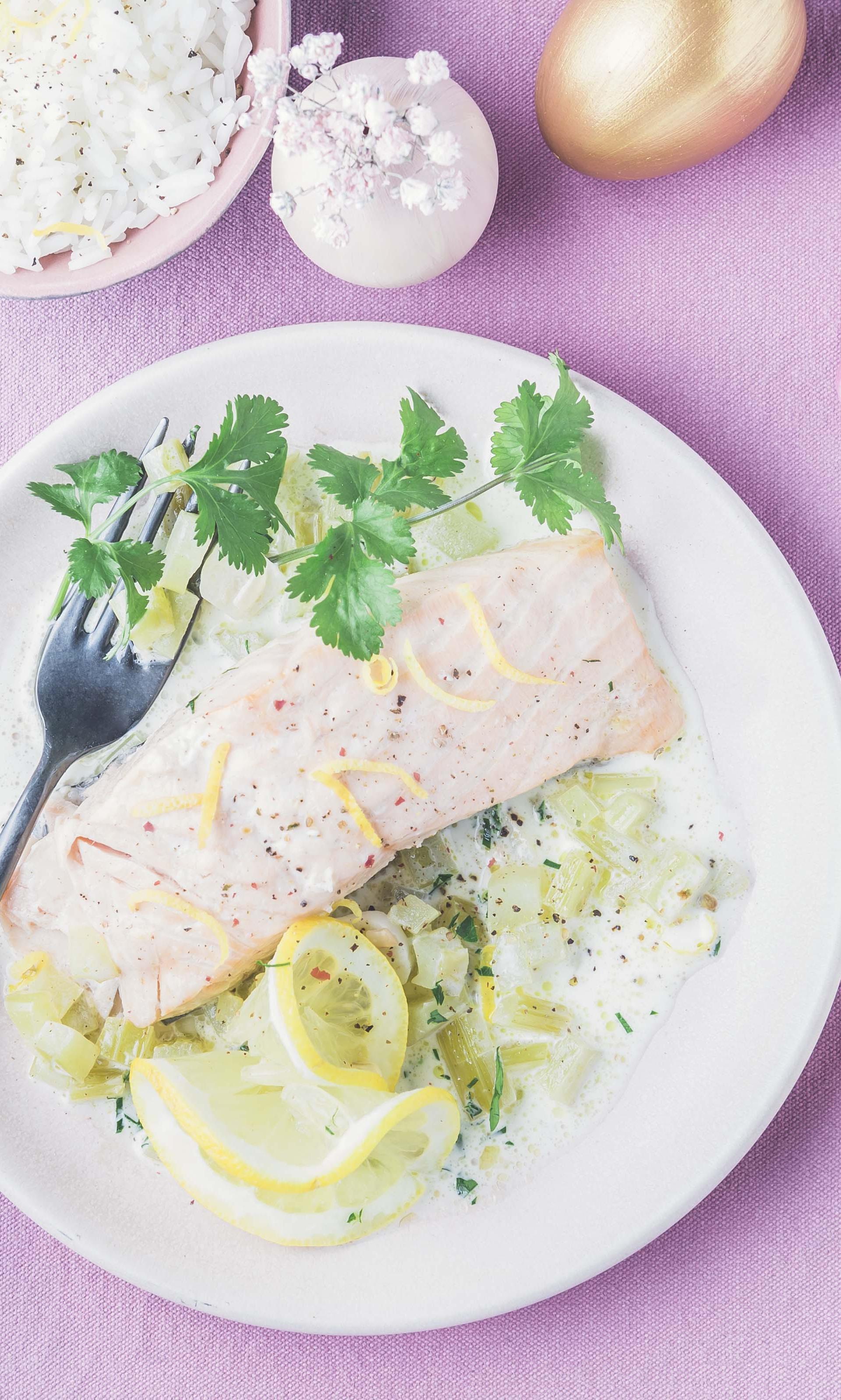 Saumon sauce citron