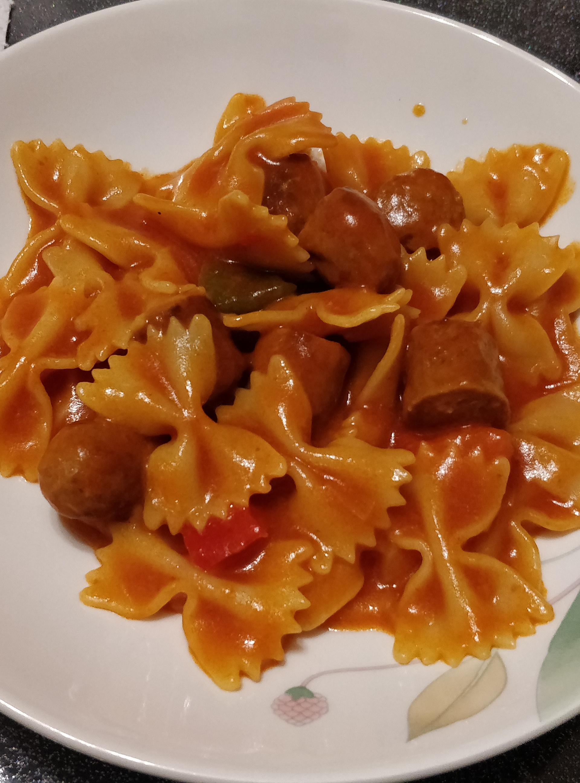 Pâtes, poivrons et chipo - Recette Cookeo | Moulinex