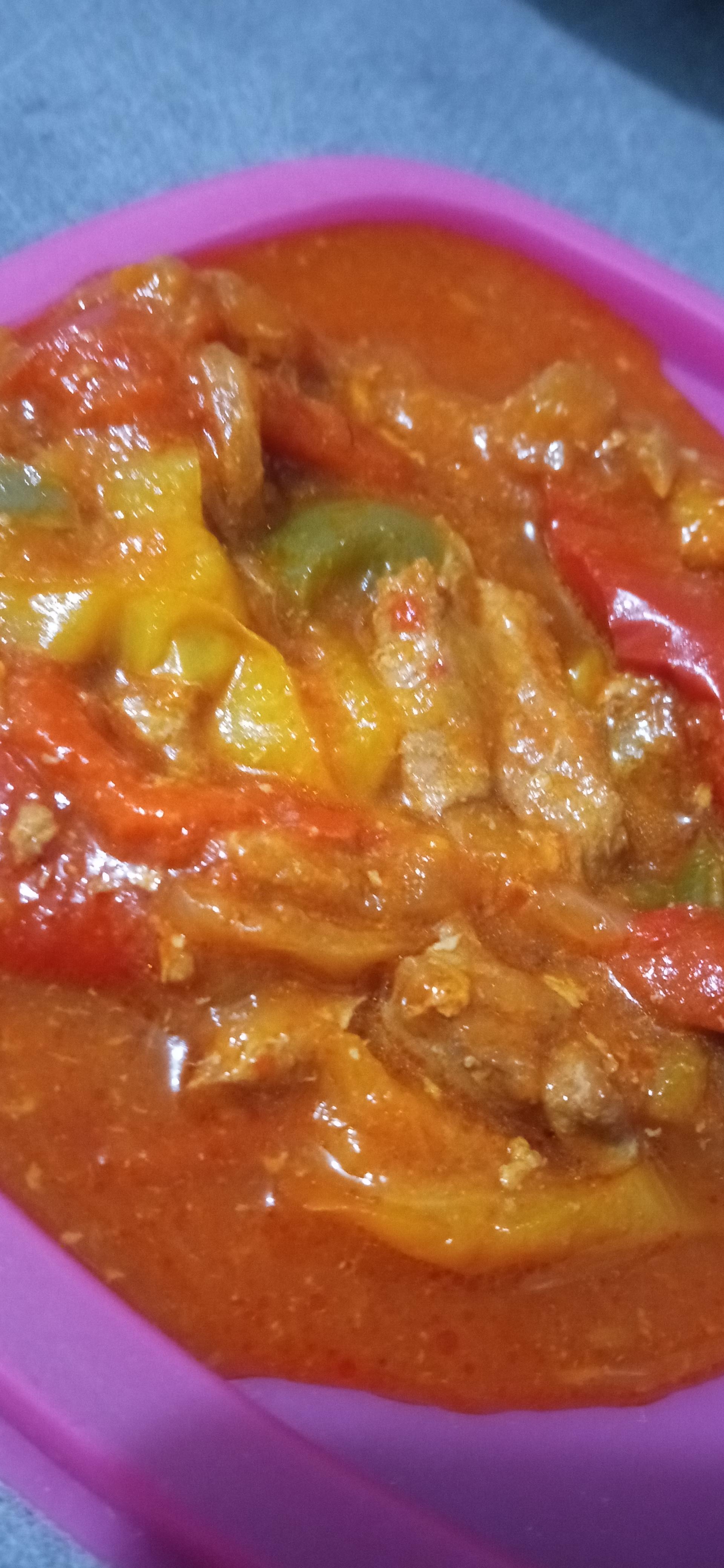 Émincé de porc sauce tomate et poivrons - Recette Cookeo | Moulinex